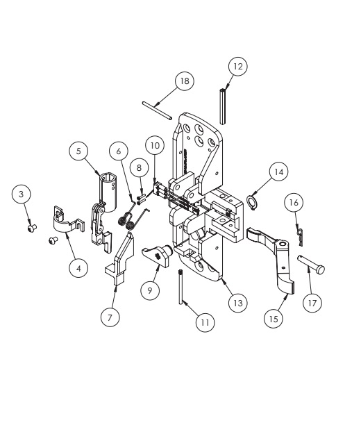 Sargent 68-5449 LHR Center Chassis | NB-8700 SVR Parts